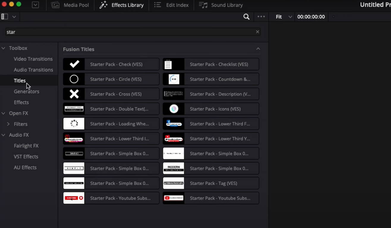 How to Install Titles, Transitions and Effects in Davinci 17.3 Resolve